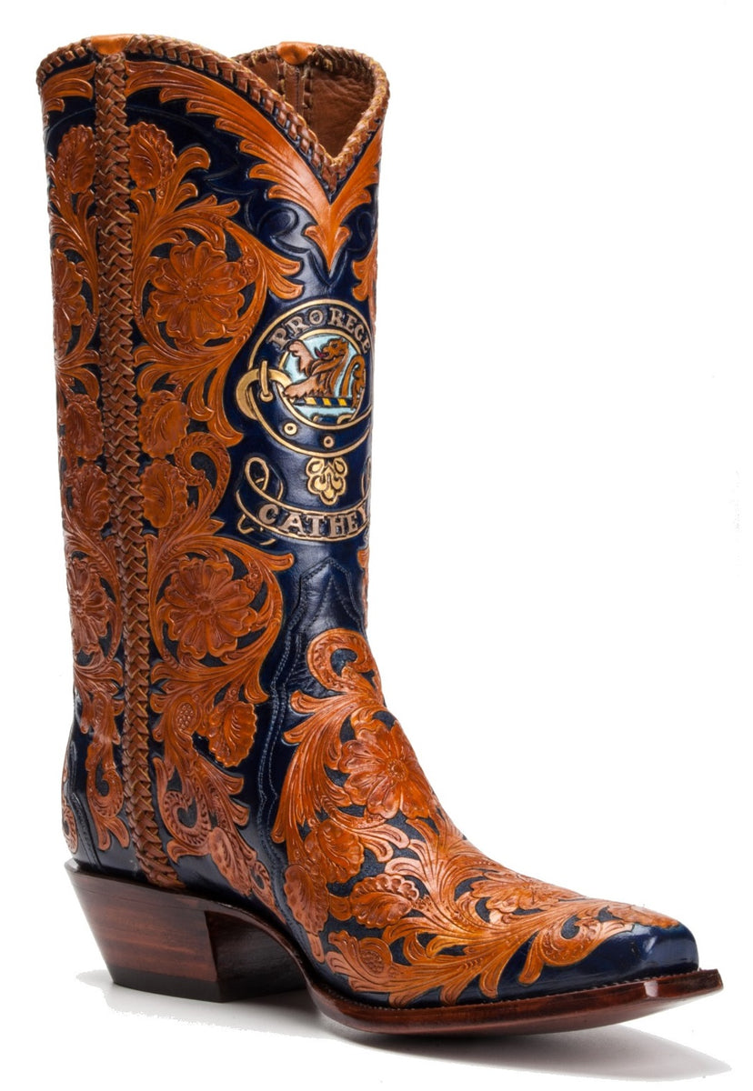 Fully Hand Carved / Tooled Custom Handmade Boots