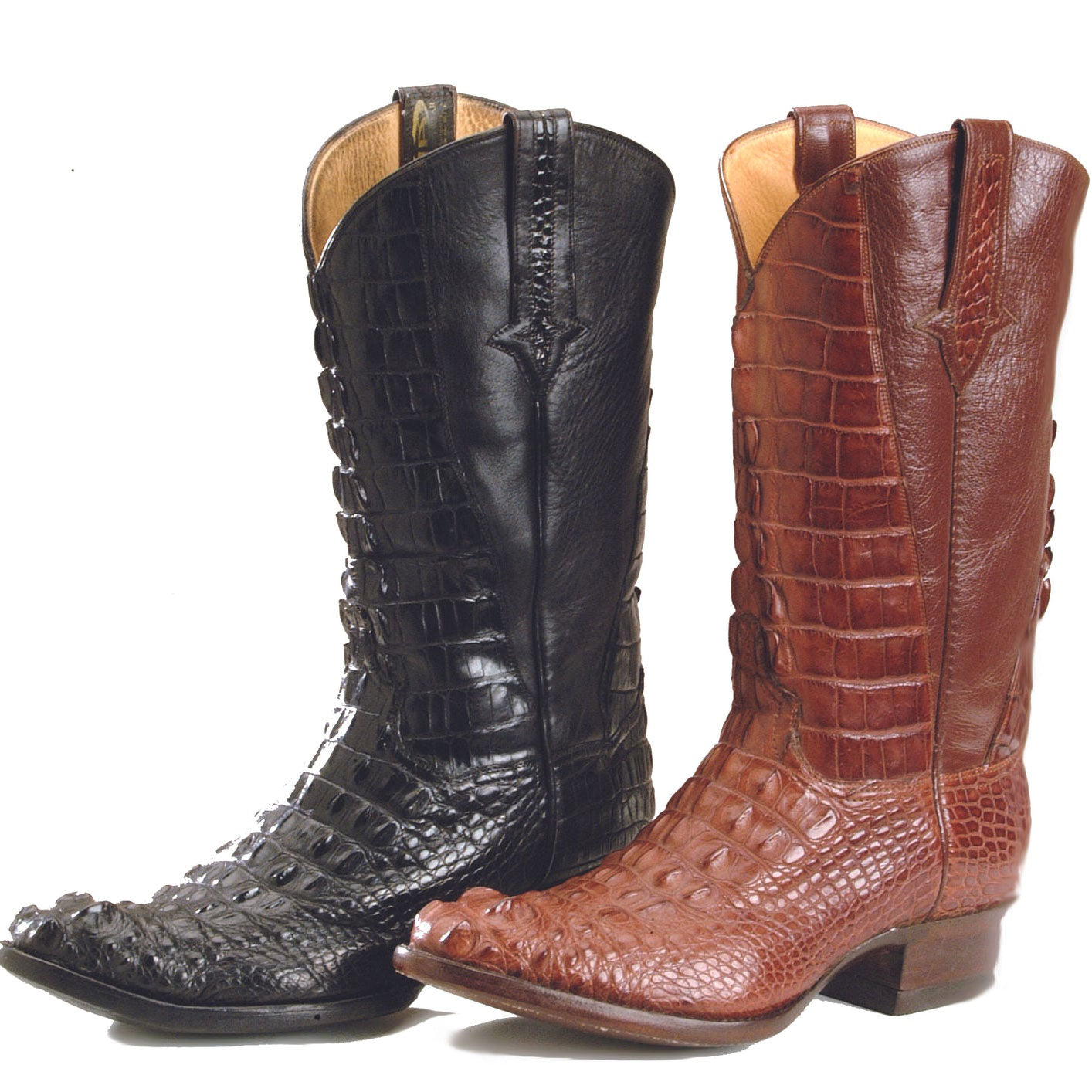 Genuine American Alligator w/ 3/4 Alligator Tail Tops Handmade Boots